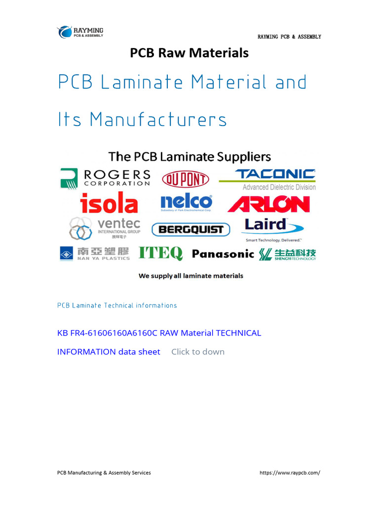 PCB Raw Materials | PDF | Printed Circuit Board | Lamination
