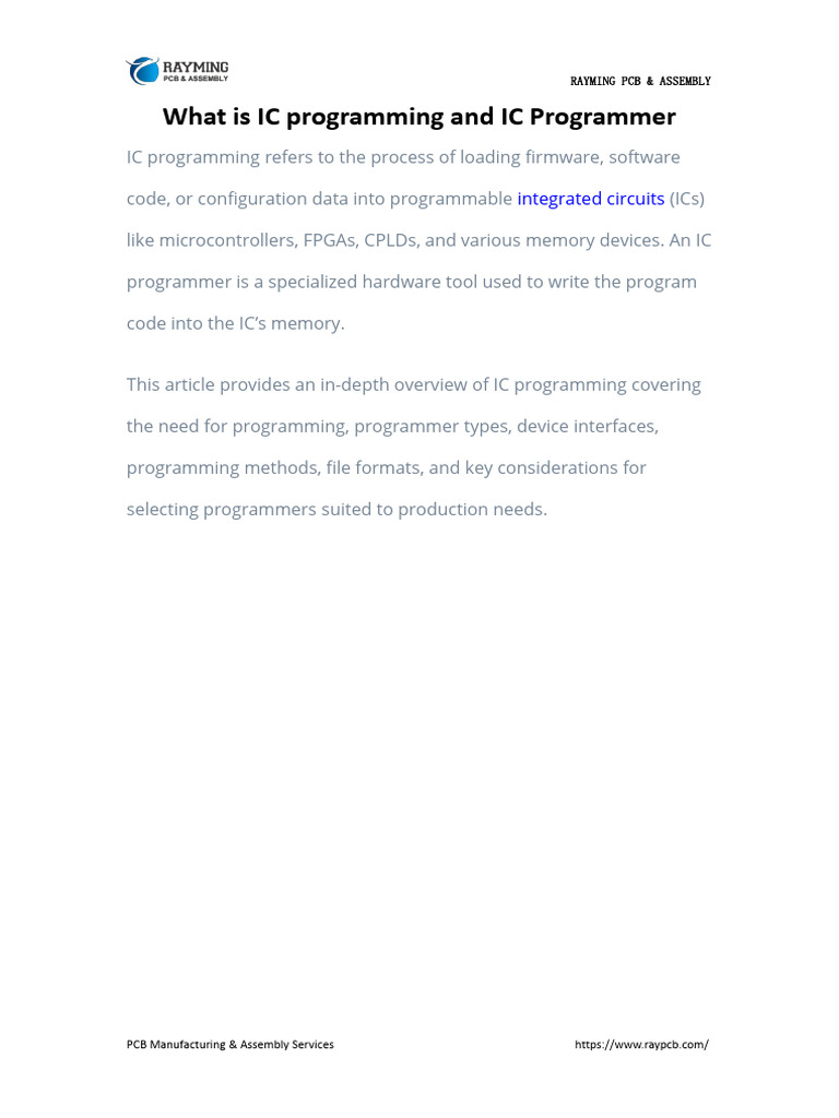 What Is Ic Programming And Ic Programmer Pdf Microcontroller Field Programmable Gate Array