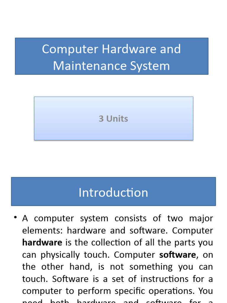 CSC - 213 - Comp Hardware and Mainten Lecture 1 | PDF | Hard Disk Drive | Computer Data Storage