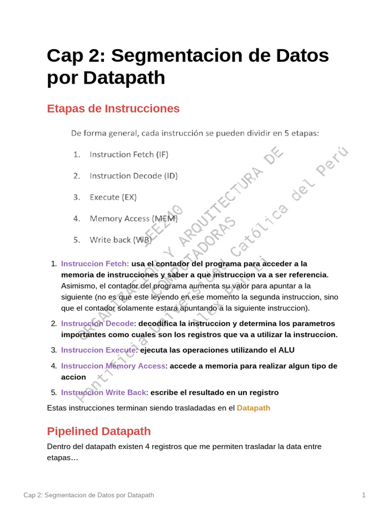 4. Cap 2 Segmentacion de Datos Por Datapath | PDF | Ciencias de la Computación | Circuito integrado