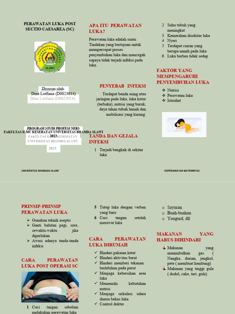 Leaflet - PERAWATAN LUKA - DINA | PDF