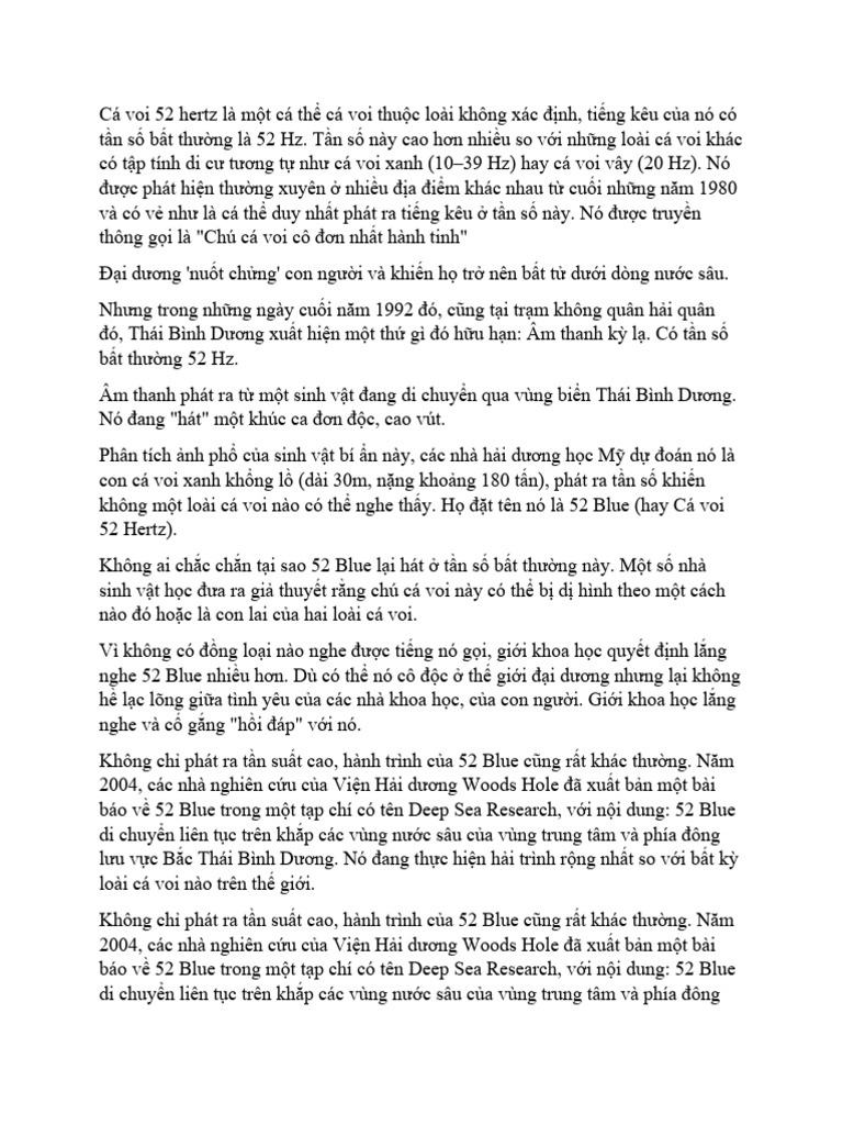 52 Hertz | PDF