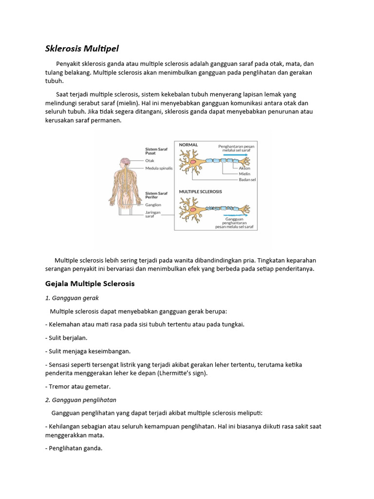 Penyakit Sklerosis Multipel | PDF | Pengembangan Diri