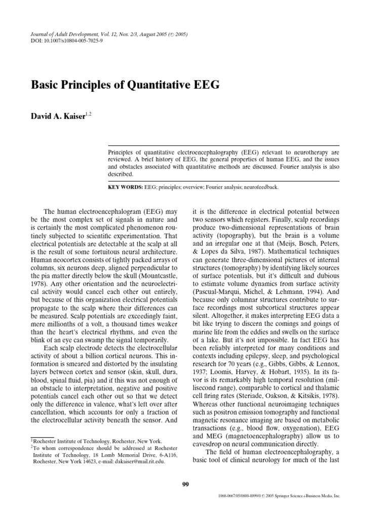 Basic Principles of QEEG | PDF | Electroencephalography ...