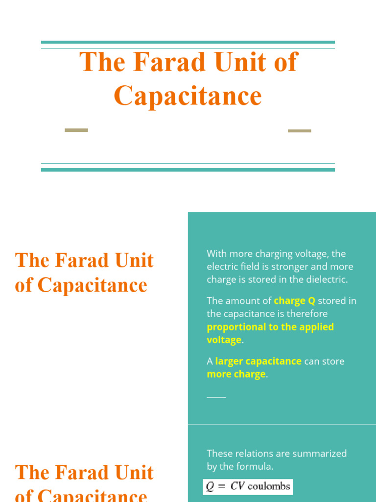 The Farad Unit of Capacitance | PDF