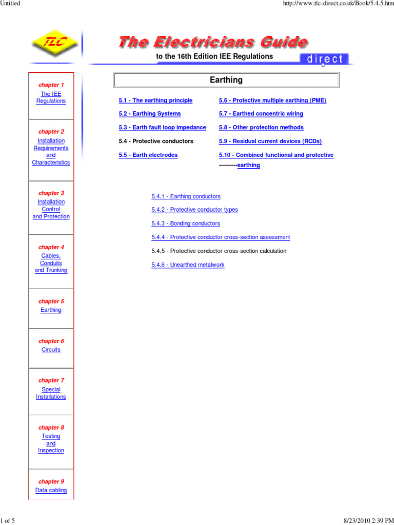 Earthing Conductor Calculator | PDF | Electrical Wiring | Electrical ...