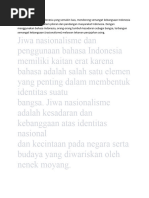 Kaitan Jiwa Nasionalisme Dengan Penggunaan Bahasa Indonesia-DISKUSI B.indoNESIA | PDF