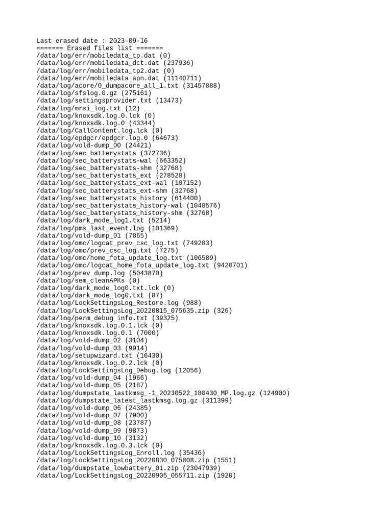 Erased Log by Sos | PDF | Zip (File Format) | Information Technology Management