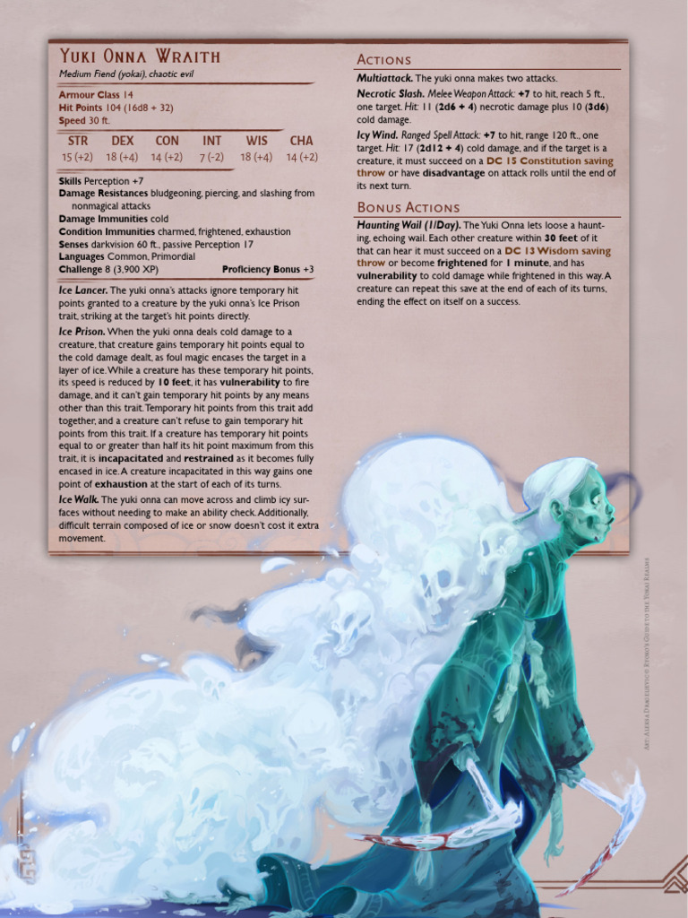 Ryoko's-Guide Yuki Onna Wraith v0.2 | PDF | Role Playing Games | Gaming