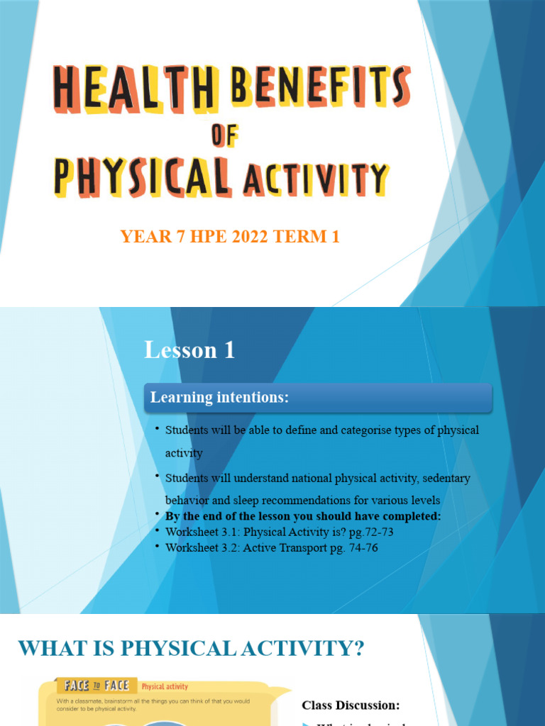 Yr 7 HPE Term 1 PowerPoint 2022 | PDF | Sedentary Lifestyle | Physical ...