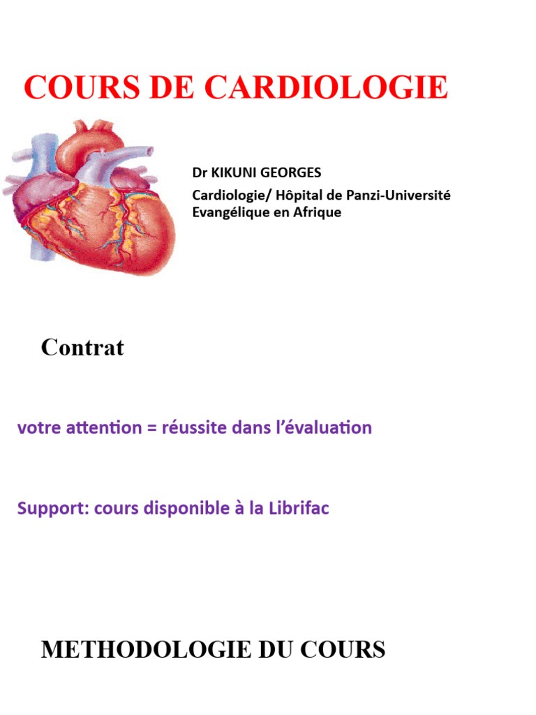 COURS PHYSIO CARDIO VASCULAIRE 1 (Autosaved) | PDF | Cœur | Électrocardiographie