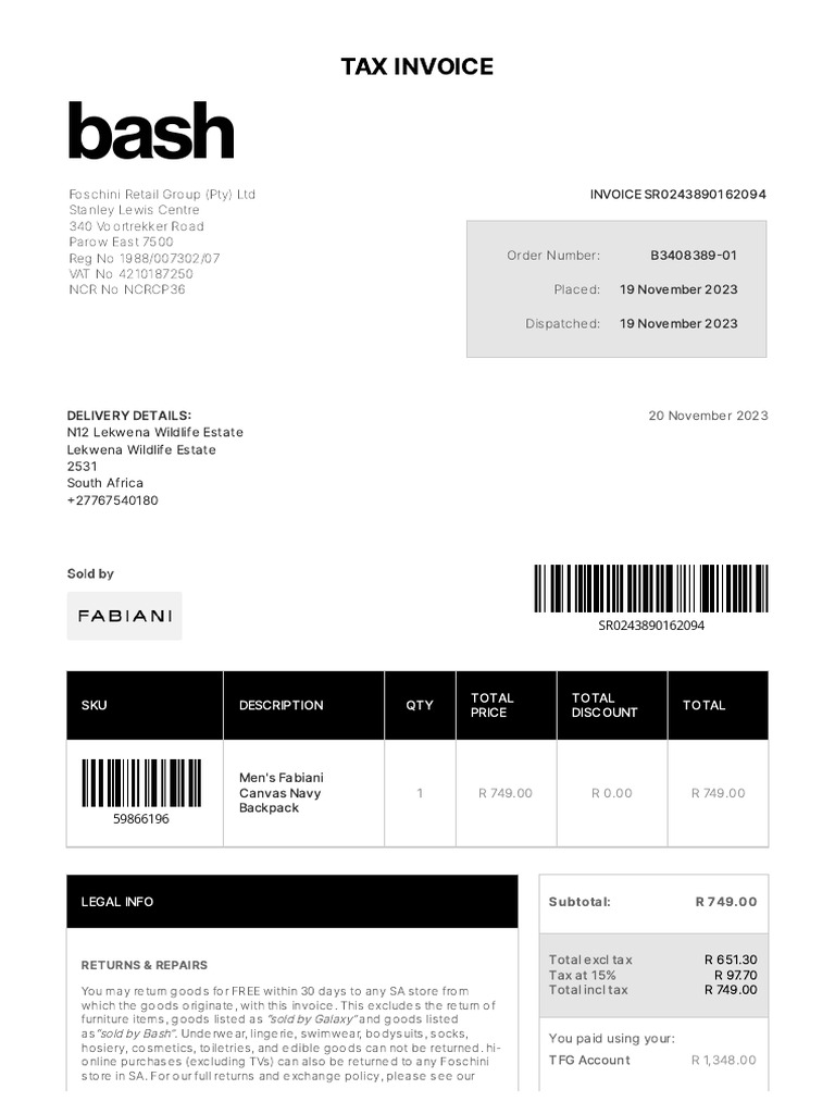 Tax Invoice | PDF | Trade | Marketing