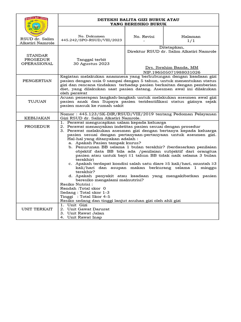 Spo Deteksi Balita Gizi Buruk | PDF
