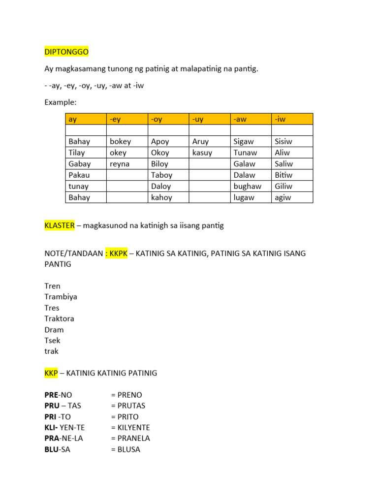 DIPTONGGO | PDF