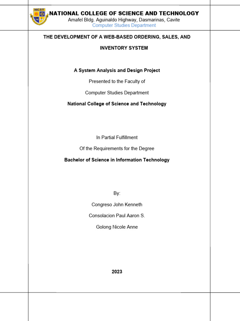 Sad001 Group 4 Ch1 Draft | PDF | Software Development Process | Computer Science