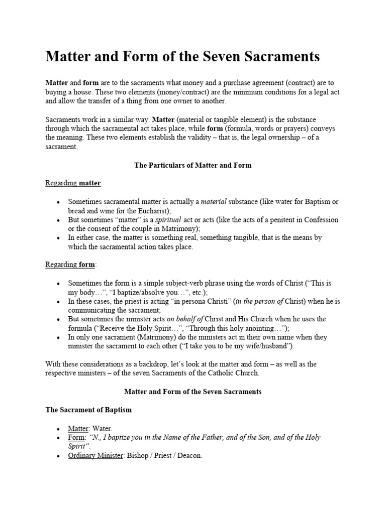 Matter-and-Form-of-the-Seven-Sacraments 3 | PDF | Eucharist | Christian ...