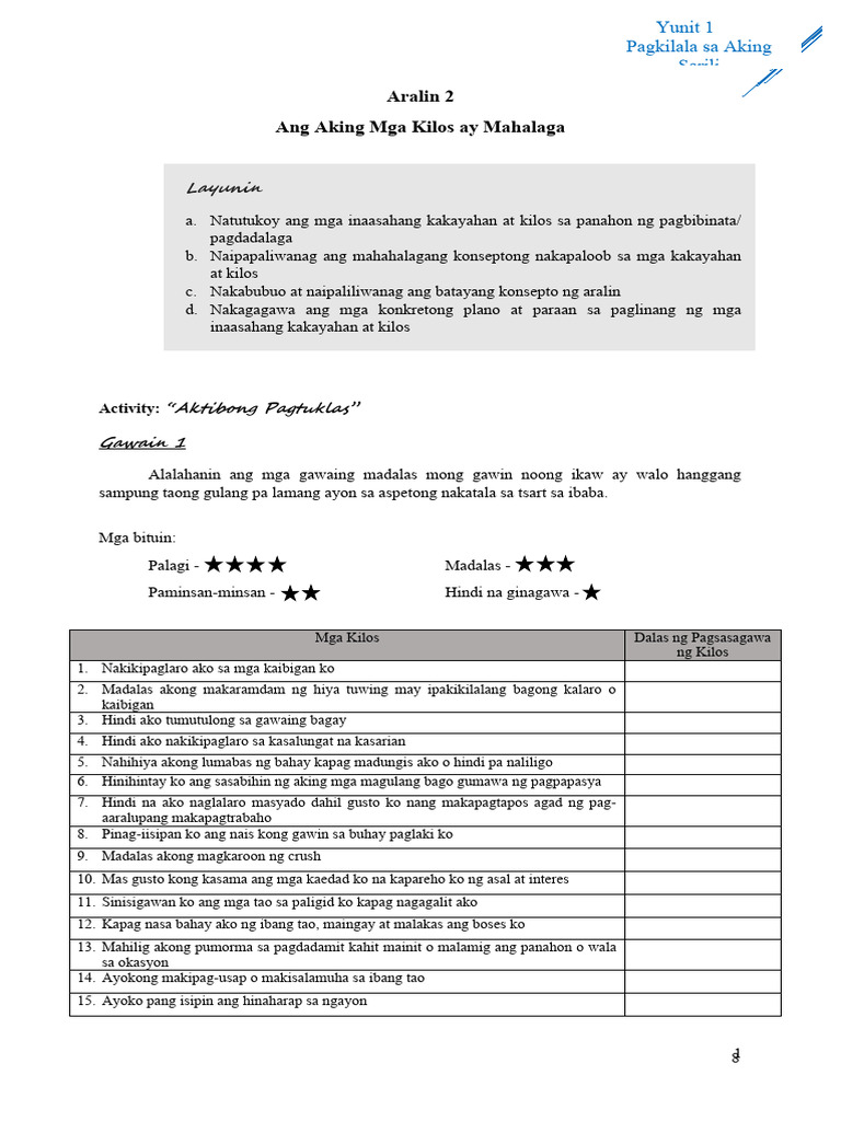 Aralin 2 Final | PDF