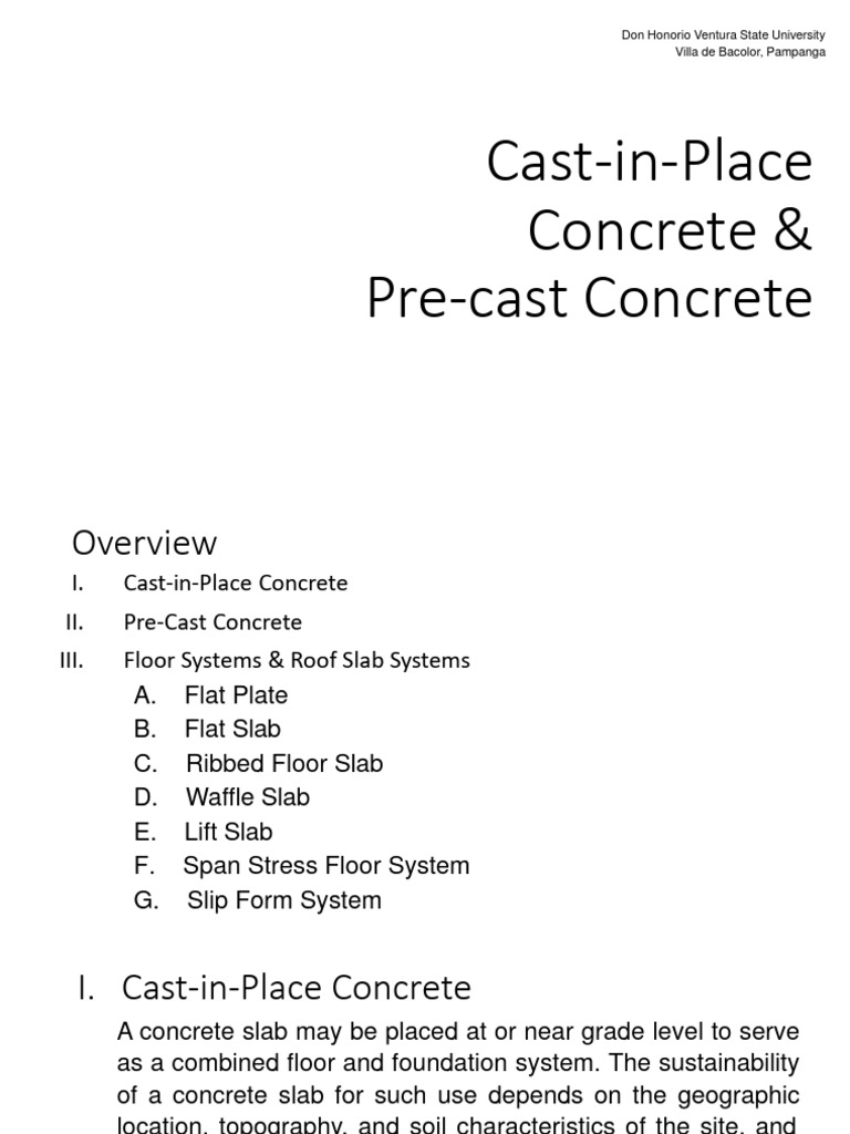Cast in Place | PDF | Concrete | Precast Concrete