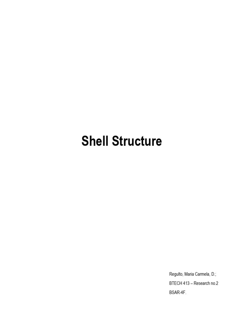 Shell Structure-Regulto, Maria CArmela D. | PDF | Physical Sciences ...