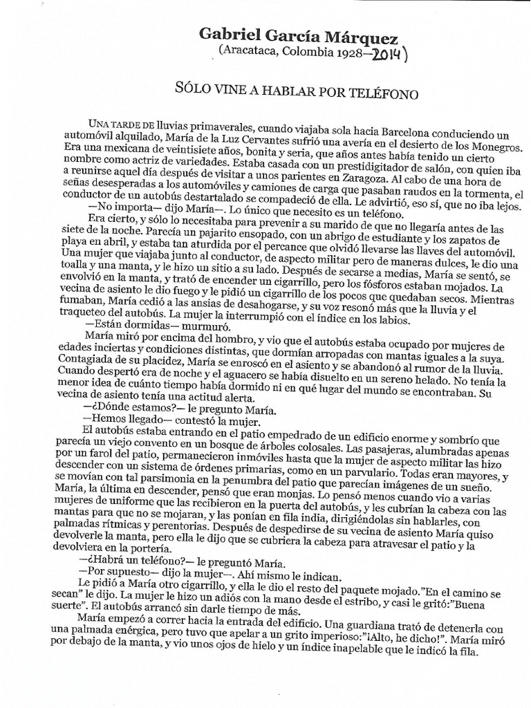 Solo Vine A Hablar Por Teléfono | PDF