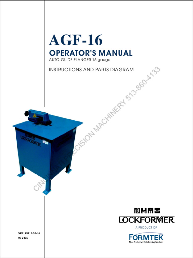 Lockformer 16 Gauge Auto Guide Flanger AGF16 Machine - Watermark ...