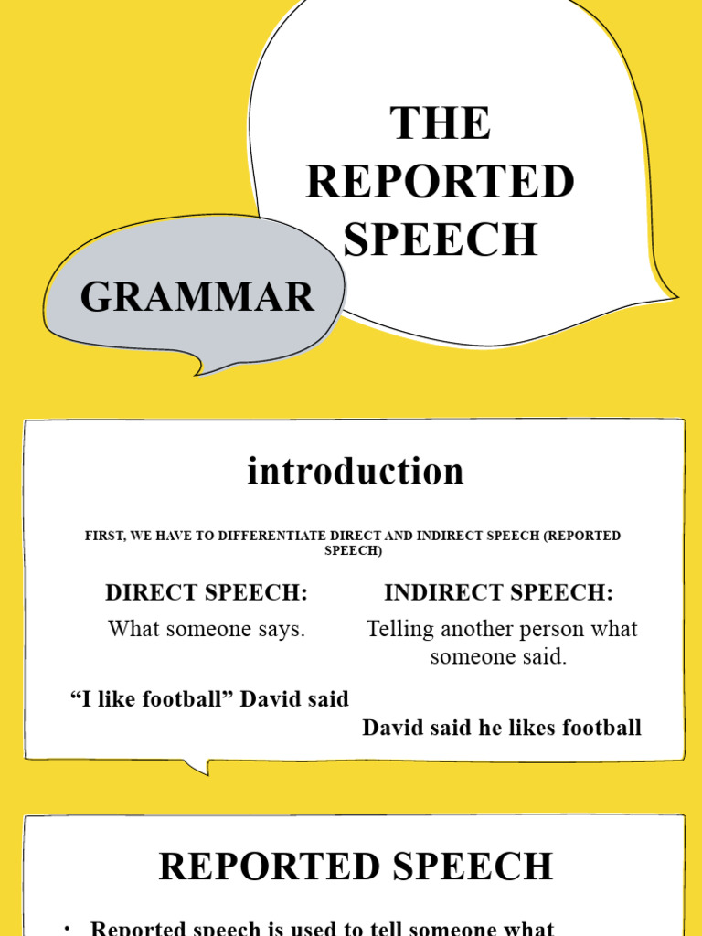 Understanding Reported Speech Rules | PDF | Cognitive Science | Languages