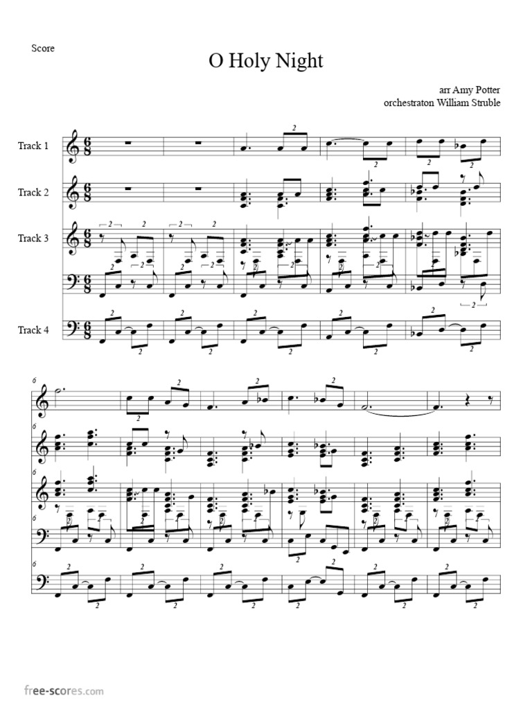 (Free Scores - Com) Adam Adolphe Charles Holy Night Holy Night ...