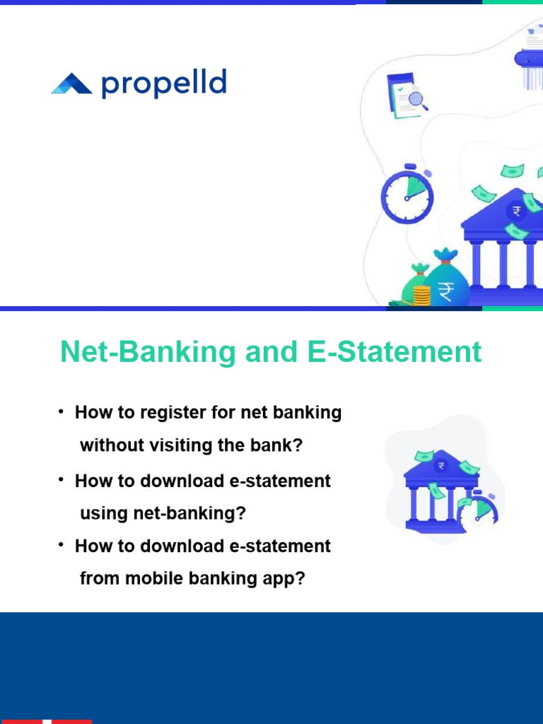 Hdfc Net Banking And E Statement Pdf Online Banking Banks And Banking