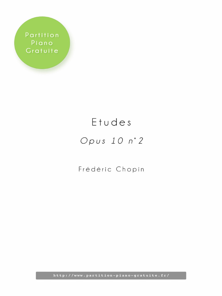 Etude Opus 10 2 | PDF