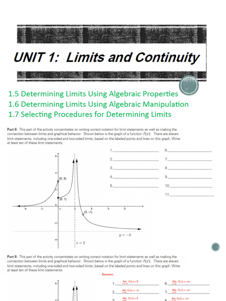 Algebraic Methods for Finding Limits | PDF | Geometry | Mathematical ...