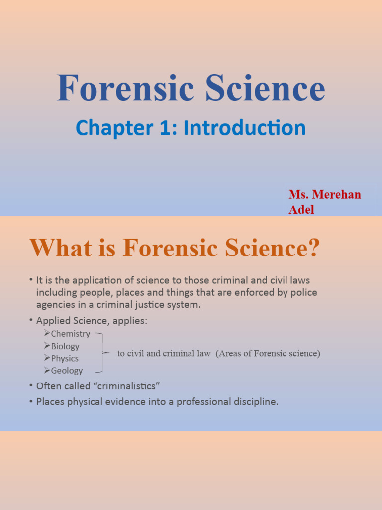Introduction To Forensic Science | PDF | Forensic Science | Fingerprint