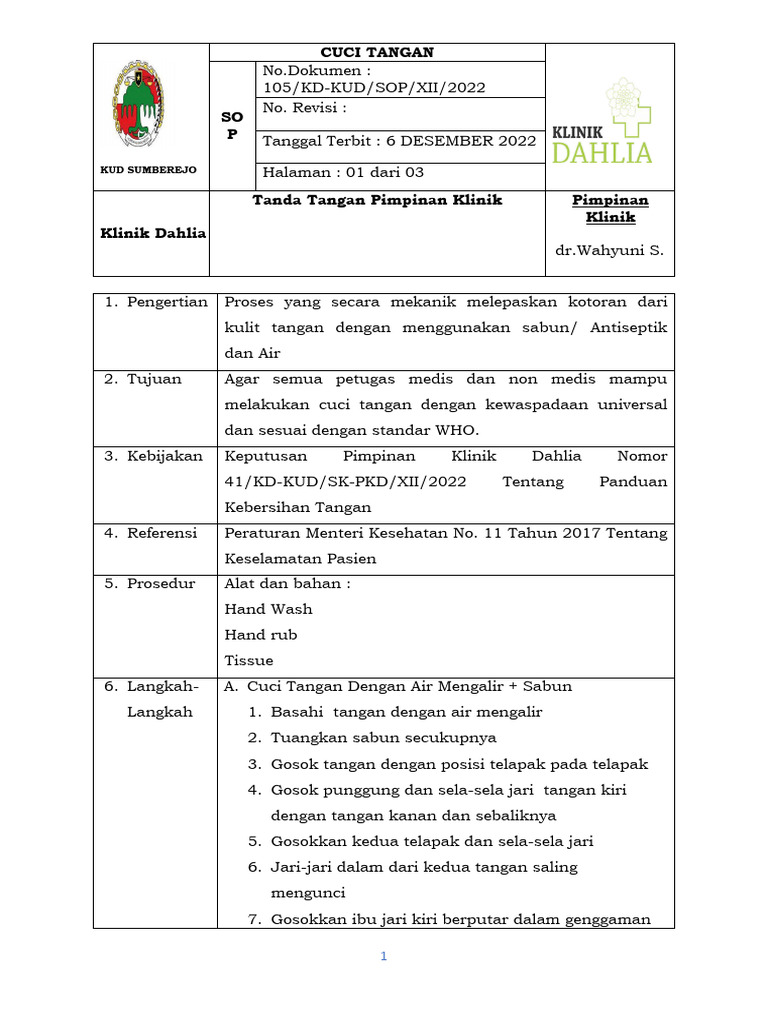 Ep 6 SKP 5. SPO 6 LANGKAH CARA CUCI TANGAN DENGAN HAND RUB | PDF