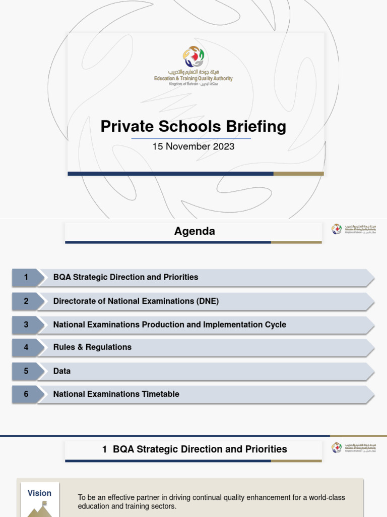 BQA School Breefing | PDF | Multiple Choice