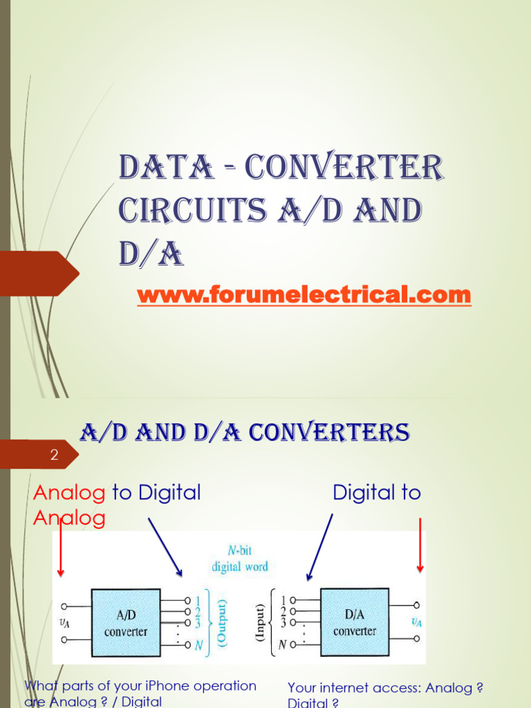 DATA Converter Circuits | PDF | Analog To Digital Converter | Digital ...