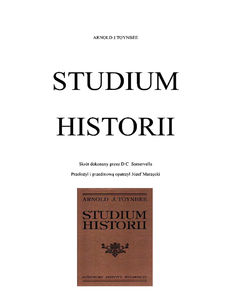 Studium Historii Arnold J. Toynbee | PDF