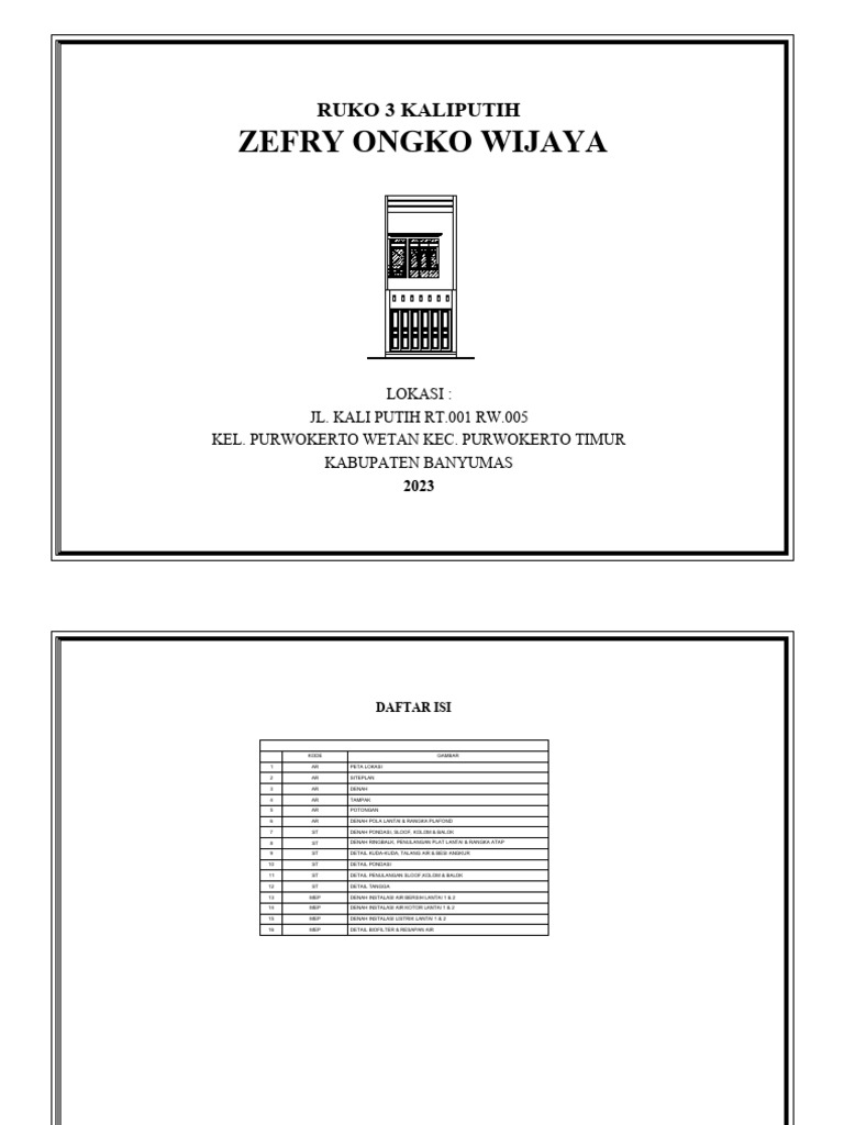 Ruko 3 Kaliputih-Zefri Ongko W | PDF