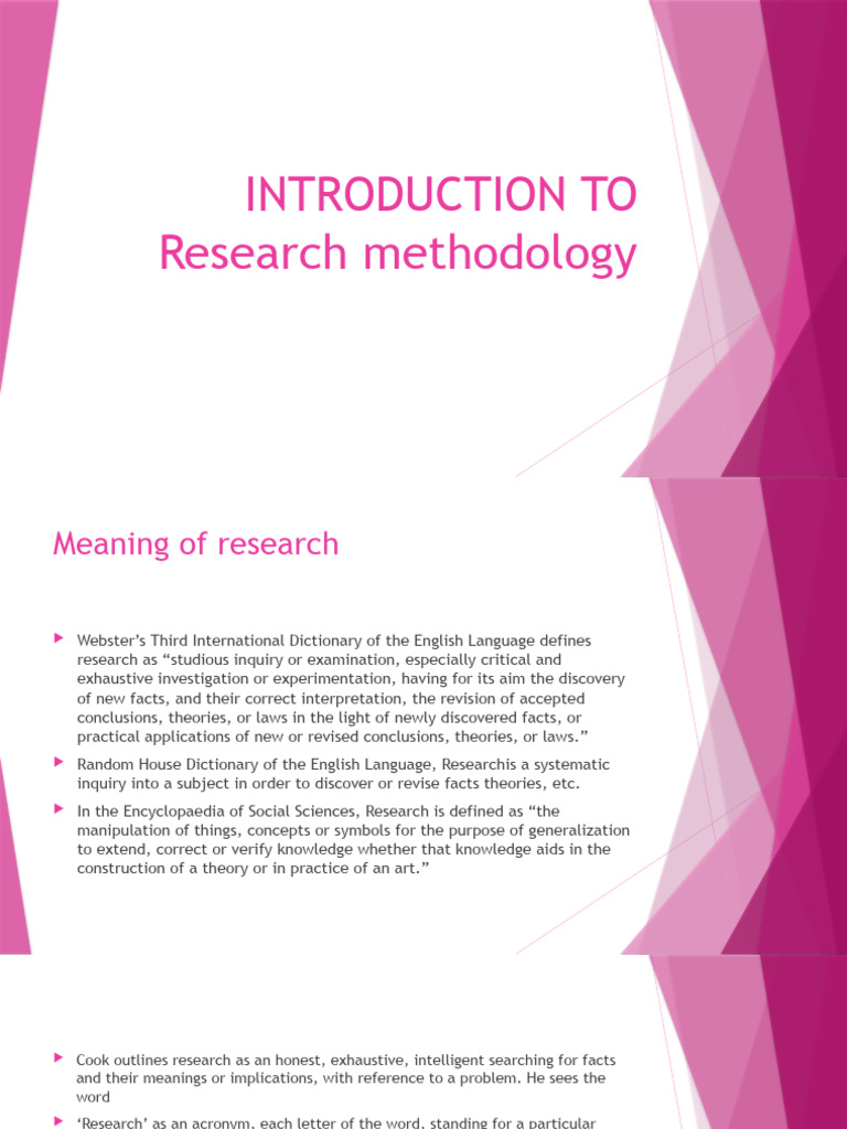 Introduction To RM Research Methodology | PDF | Methodology | Quantitative Research