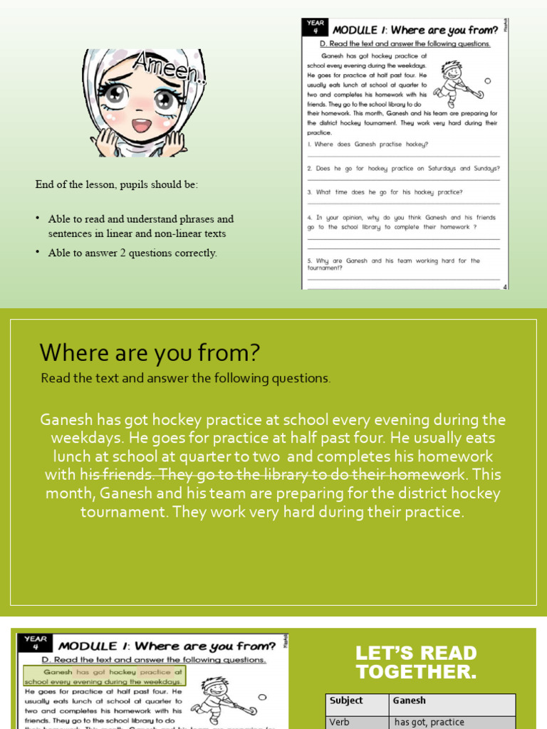 Let's Read Together | PDF | Subject (Grammar) | Grammatical Number