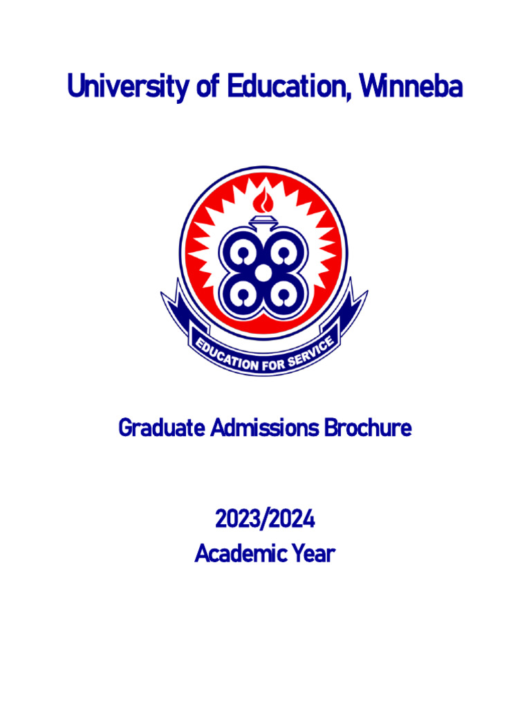 UEW 2023 2024 Graduate Admissions Brochure | PDF | Academic Degree ...