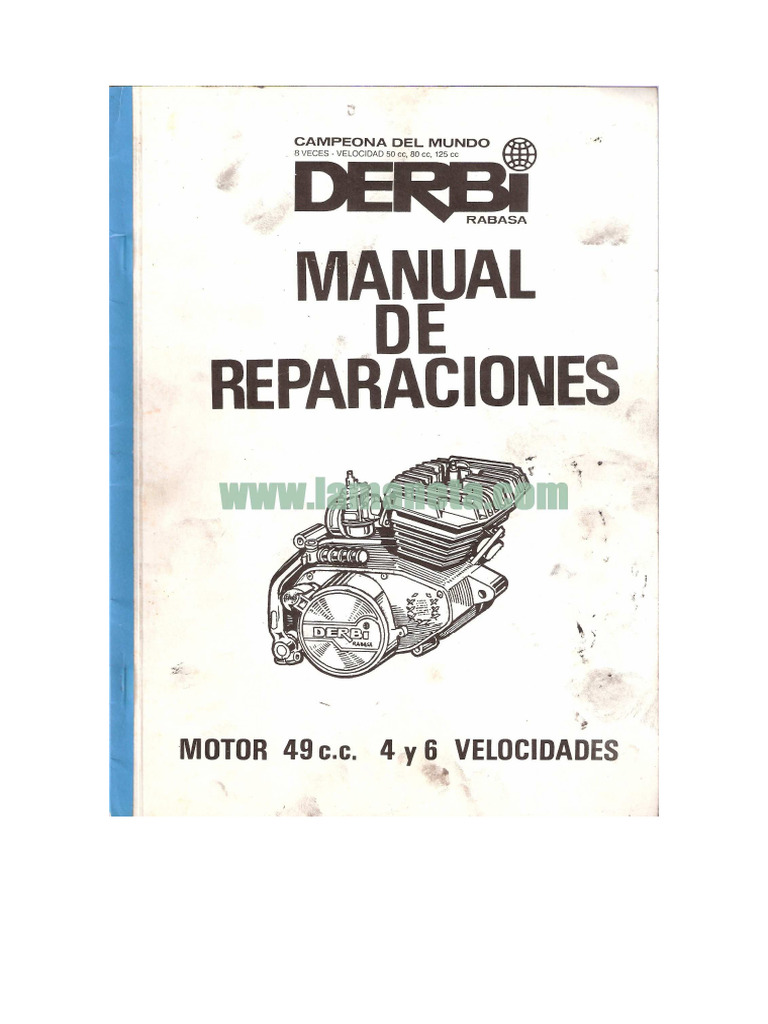 Derbi 49 CC FDS 4 y 6 Velocidades Manual Motor 0149 | PDF