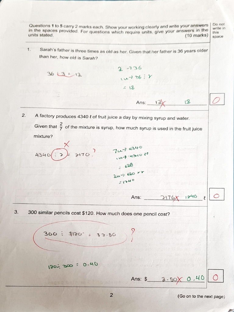 Math Paper 2 (Raw) | PDF