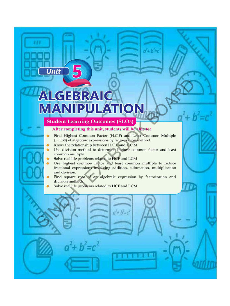 9th Math Book ch5 Sindh Eng Med | PDF