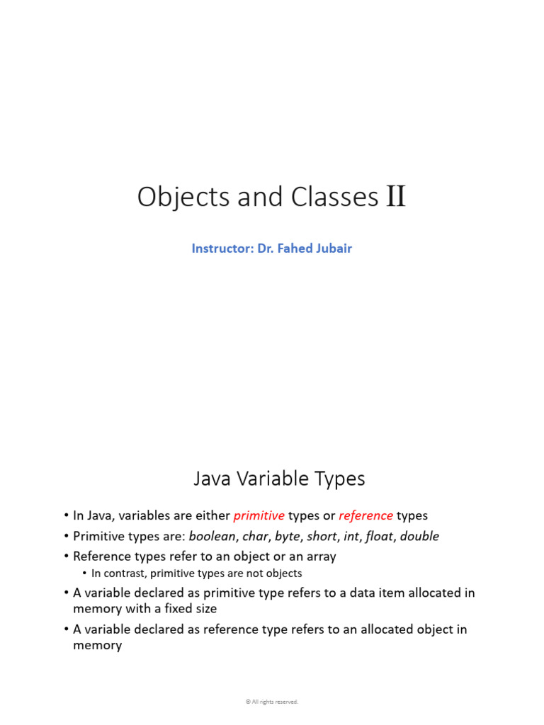 05 Objects And Calsses Part2 Pdf Variable Computer Science String Computer Science 9751