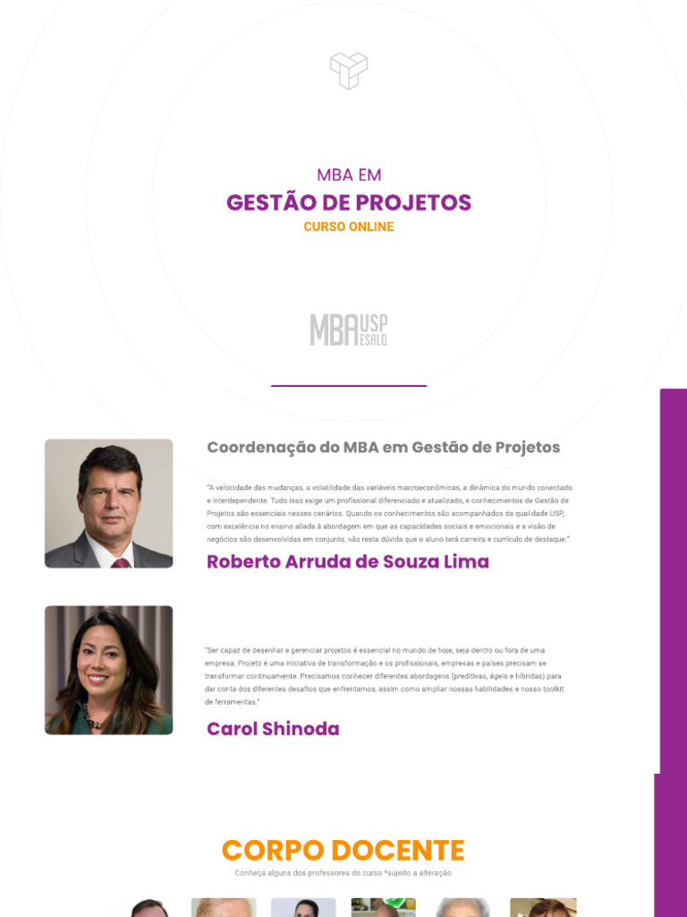 Programa Do Curso - Gestão de Projetos | PDF