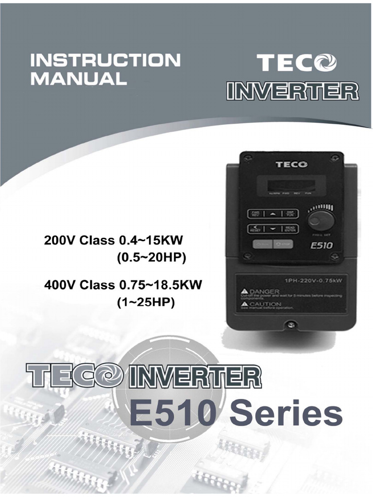 TECO E510 Series | PDF | Power Inverter | Electric Motor