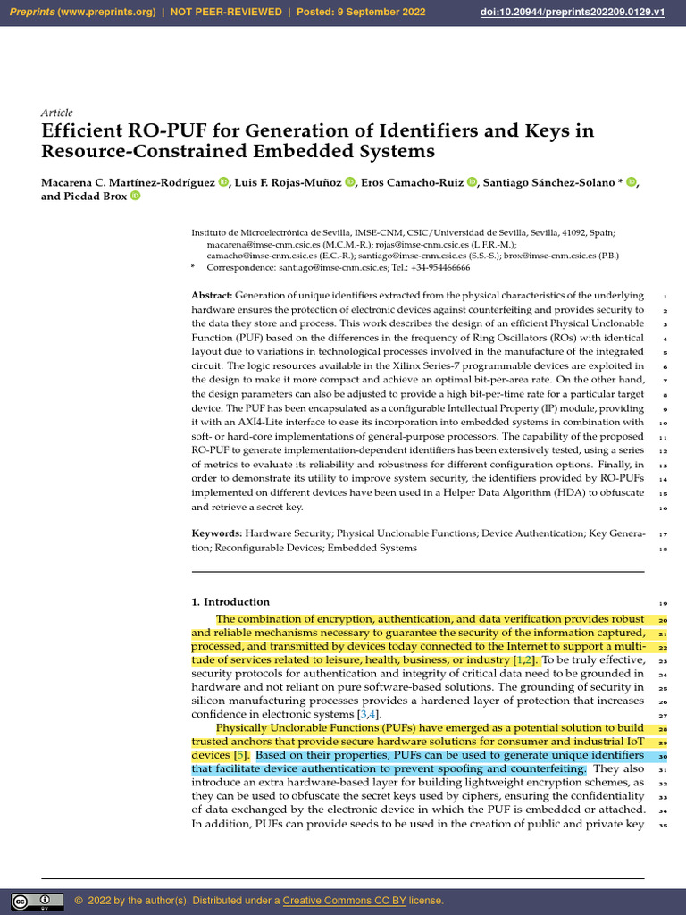 3-4. Efficient RO-PUF For Generation of Identifiers and Keys | PDF | Computer Engineering ...