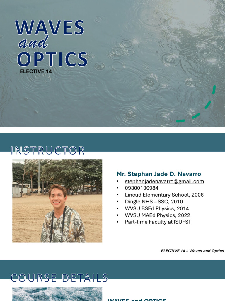 Waves and Optics 01 - Introduction | PDF | Waves | Optics