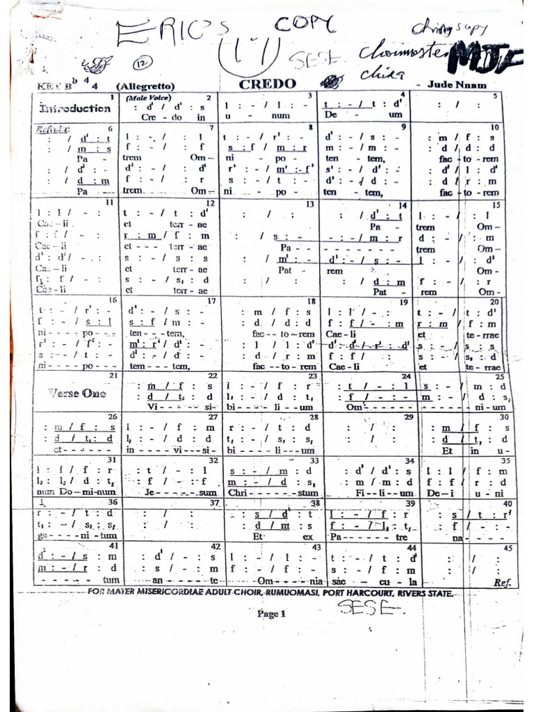 Credo in Unum Deo Jude Nnam | PDF