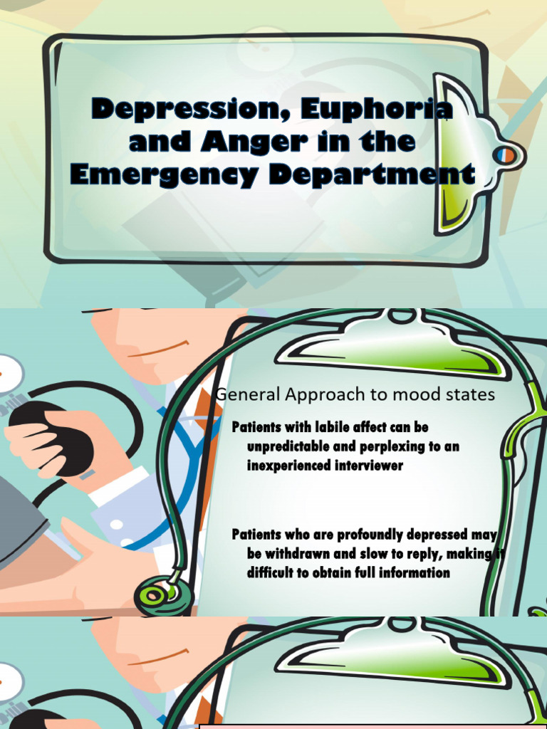 Depression Euphoria and Anger in The Emergency Setting | PDF | Major ...