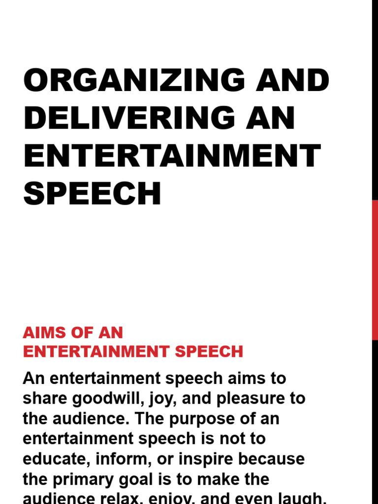Crafting an Entertaining Speech | PDF | Jokes | Entertainment